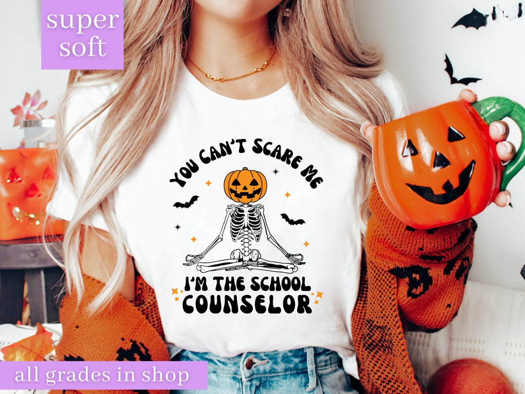 School Counselor Halloween Shirts, Spooky School Counselor Shirt ...
