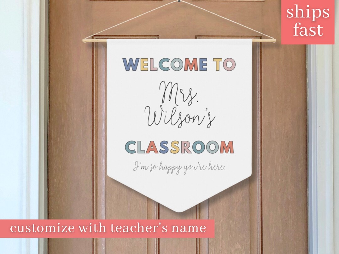 Custom Teacher Door Sign Classroom Door Decor Teacher Name - Etsy