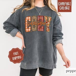 Cozy Season Sweatshirt Comfort Colors, Fall Sweater, Womenswear Fall ...