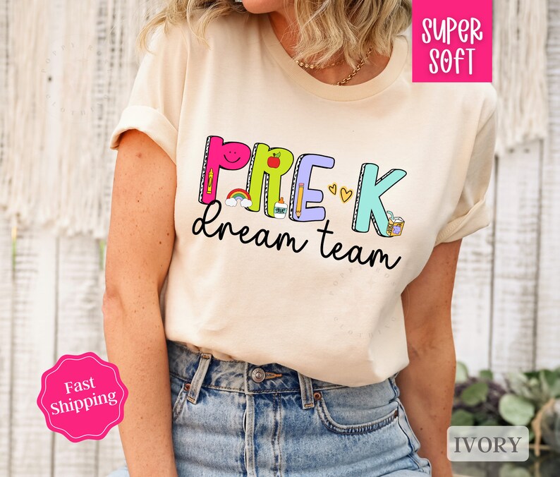 PRE K Dream Team Shirt, Preschool Teacher Team Shirts, Preschool Crew ...
