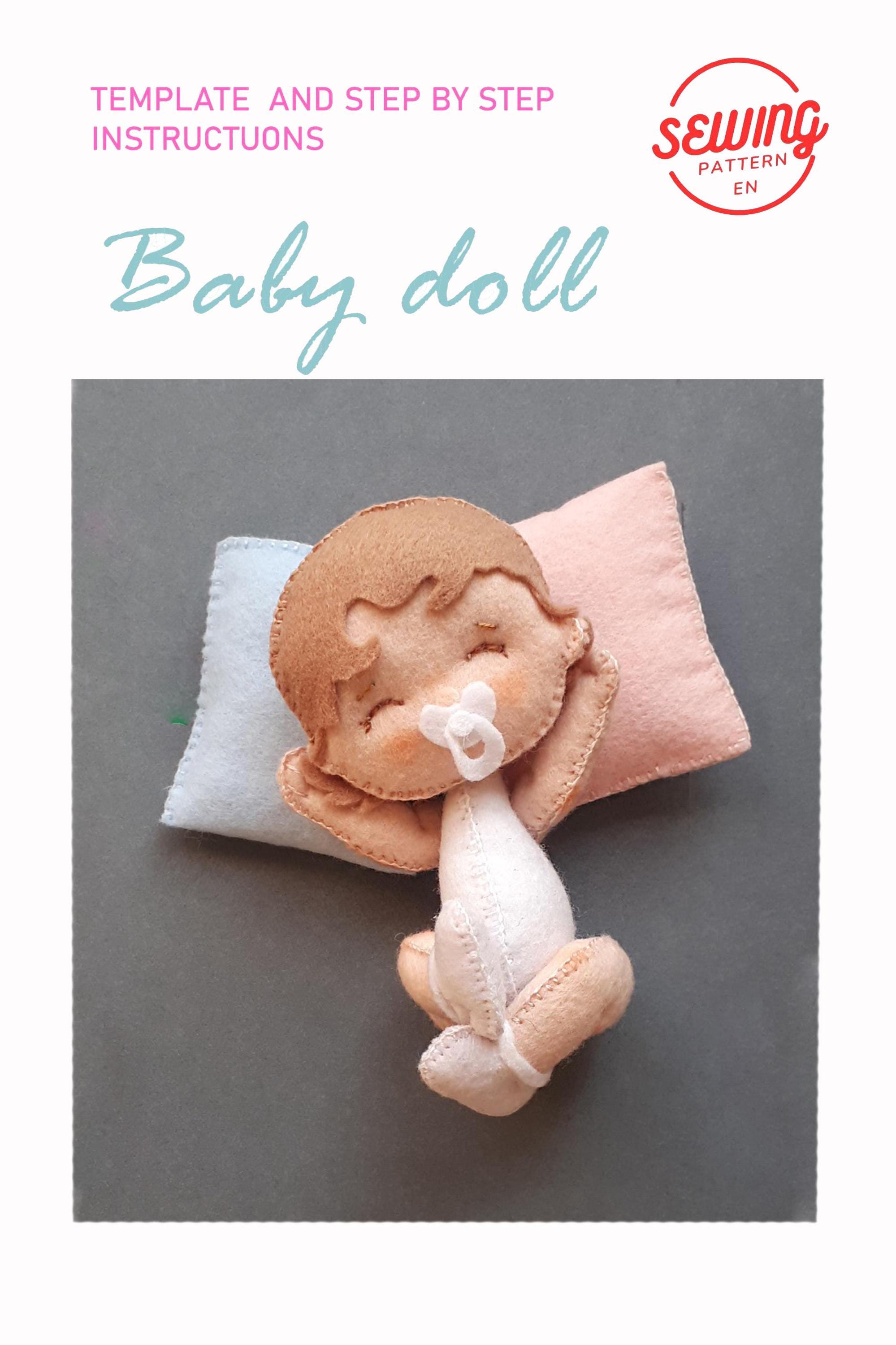 Felt Baby Doll Pattern - Kawaii Rag Doll Sewing PDF - Etsy
