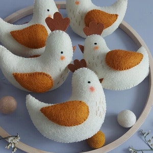 Felt Chicken Sewing Pattern - DIY Tutorial - Etsy