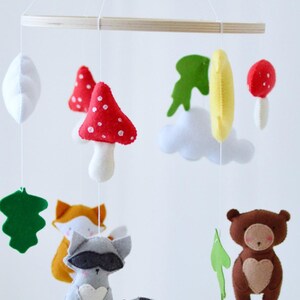 Woodland Baby Mobile PDF Pattern DIY Forest Plush Animals for Nursery ...