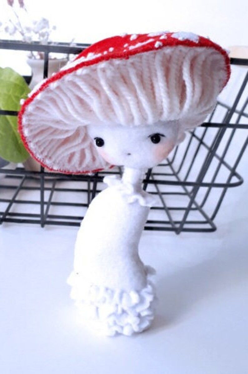 Felt Mushroom Doll Pattern: Hand-sewn Goblincore Decor (PDF Tutorial ...