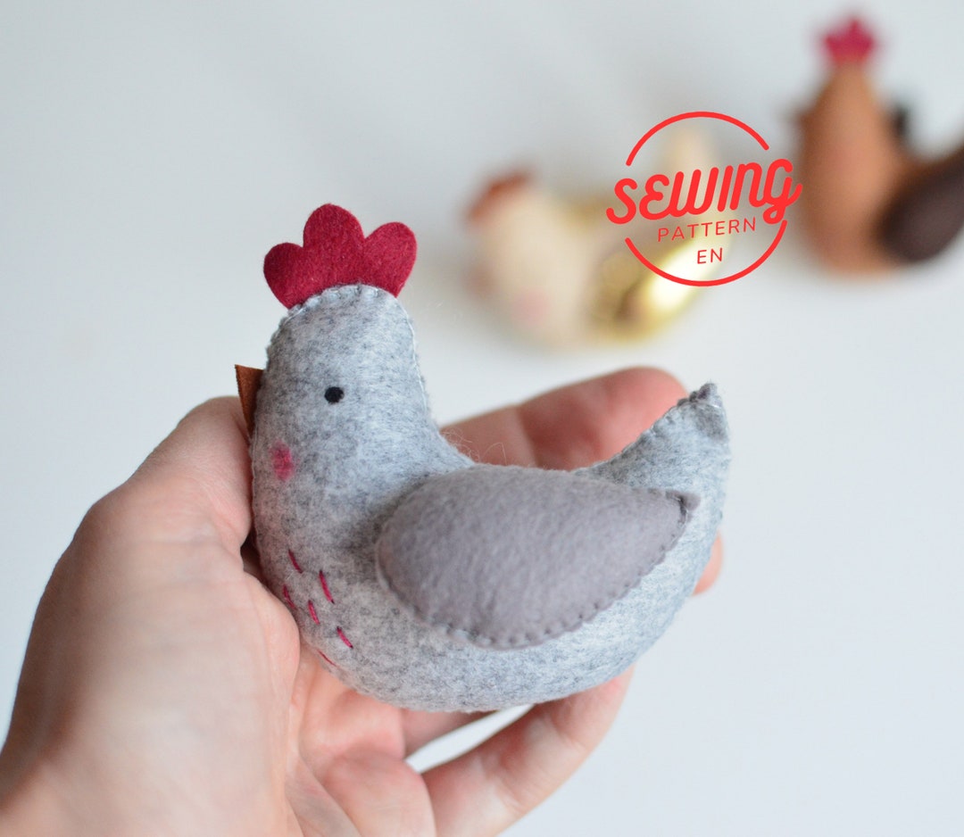 Felt Chicken Sewing Pattern DIY Christmas Ornament - Etsy