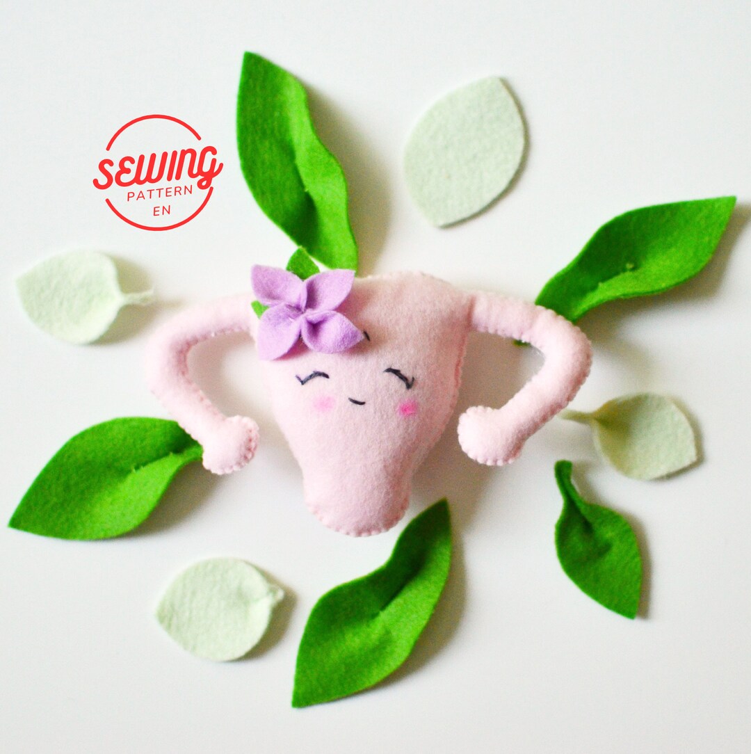 Feminist Uterus Felt Sewing Pattern PDF | Cuterus Women's Rights DIY ...