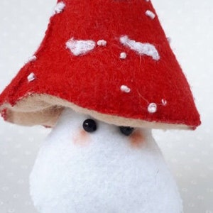 Small Mushroom Doll Pattern - Cute Mushroom Decor for Nursery - Felt ...