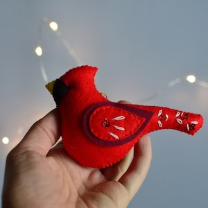 Felt Bird Sewing Patterns - Robin, Cardinal, Chickadee Set - DIY Digital Download - Etsy