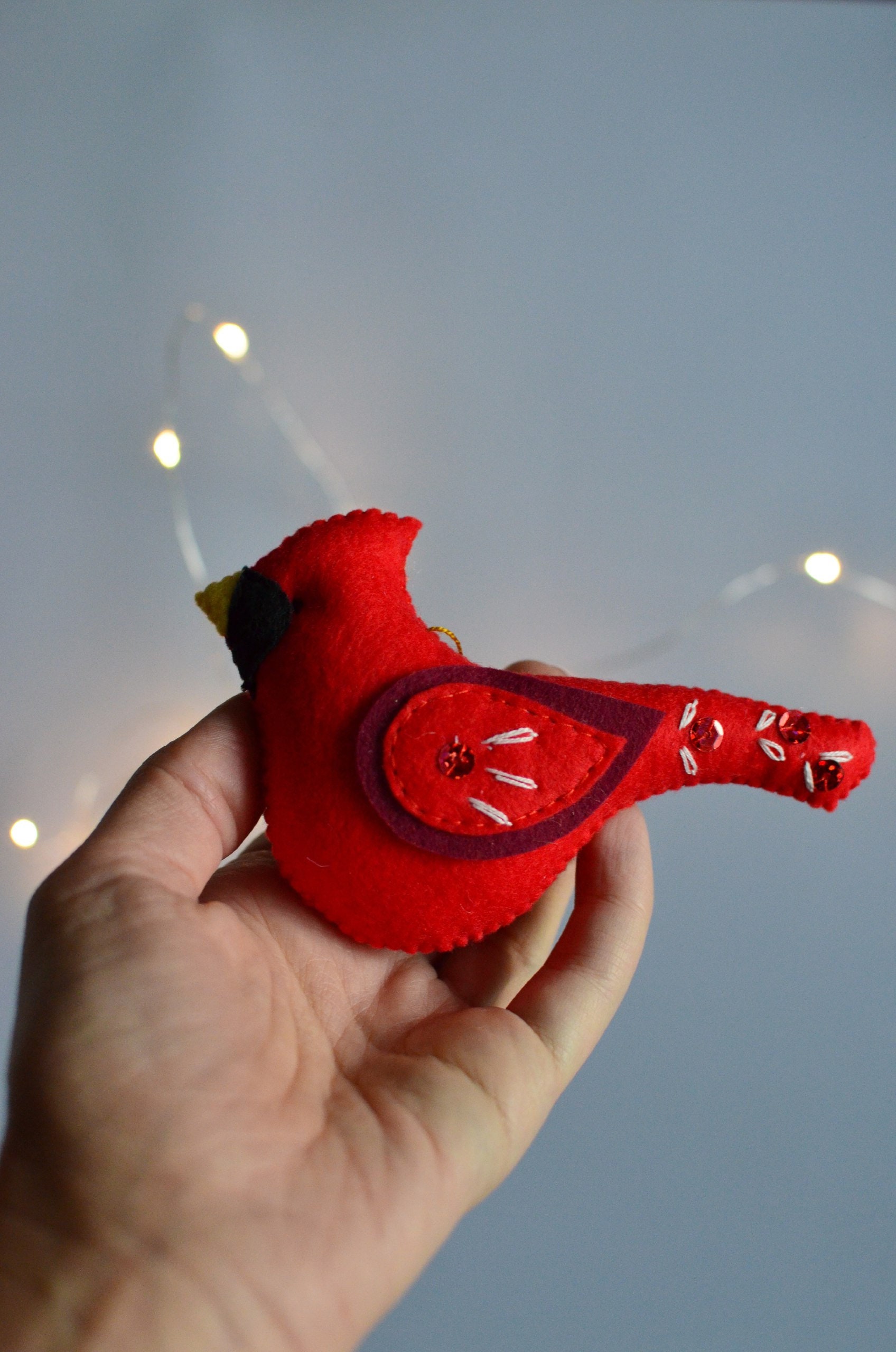 Felt Bird Sewing Patterns Robin, Cardinal, Chickadee Set DIY Digital ...