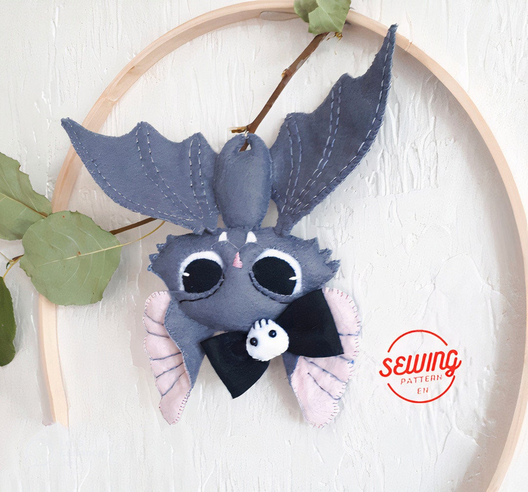 Bat Plush Hand Sewing Pattern for Decorations and Cottagecore Room ...