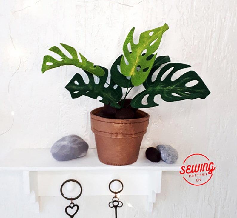 Monstera Felt Plant Pattern, Easy DIY Tutorial (PDF Pattern) - Etsy