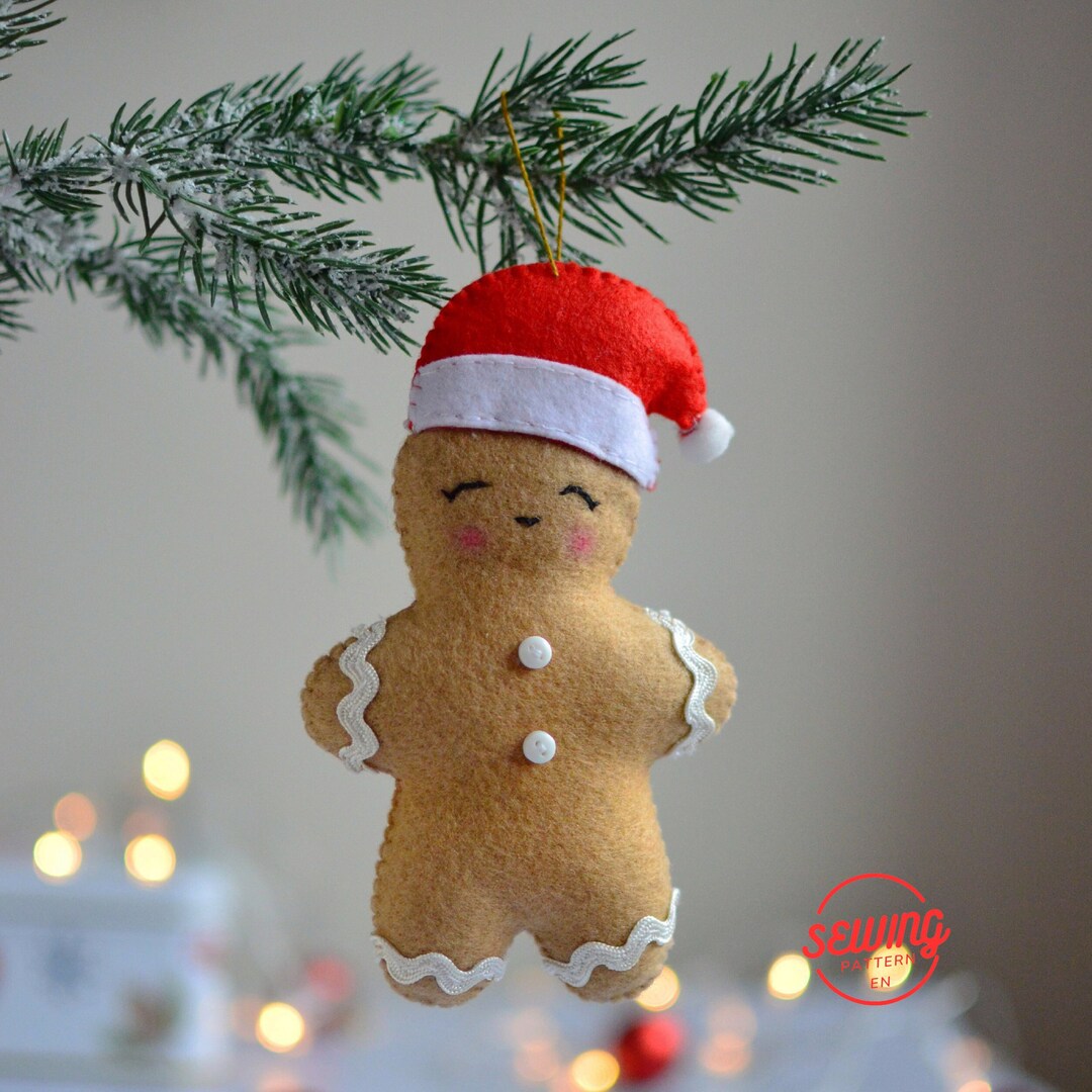 Gingerbread Man Ornament Sewing Pattern for Handmade Advent - Etsy