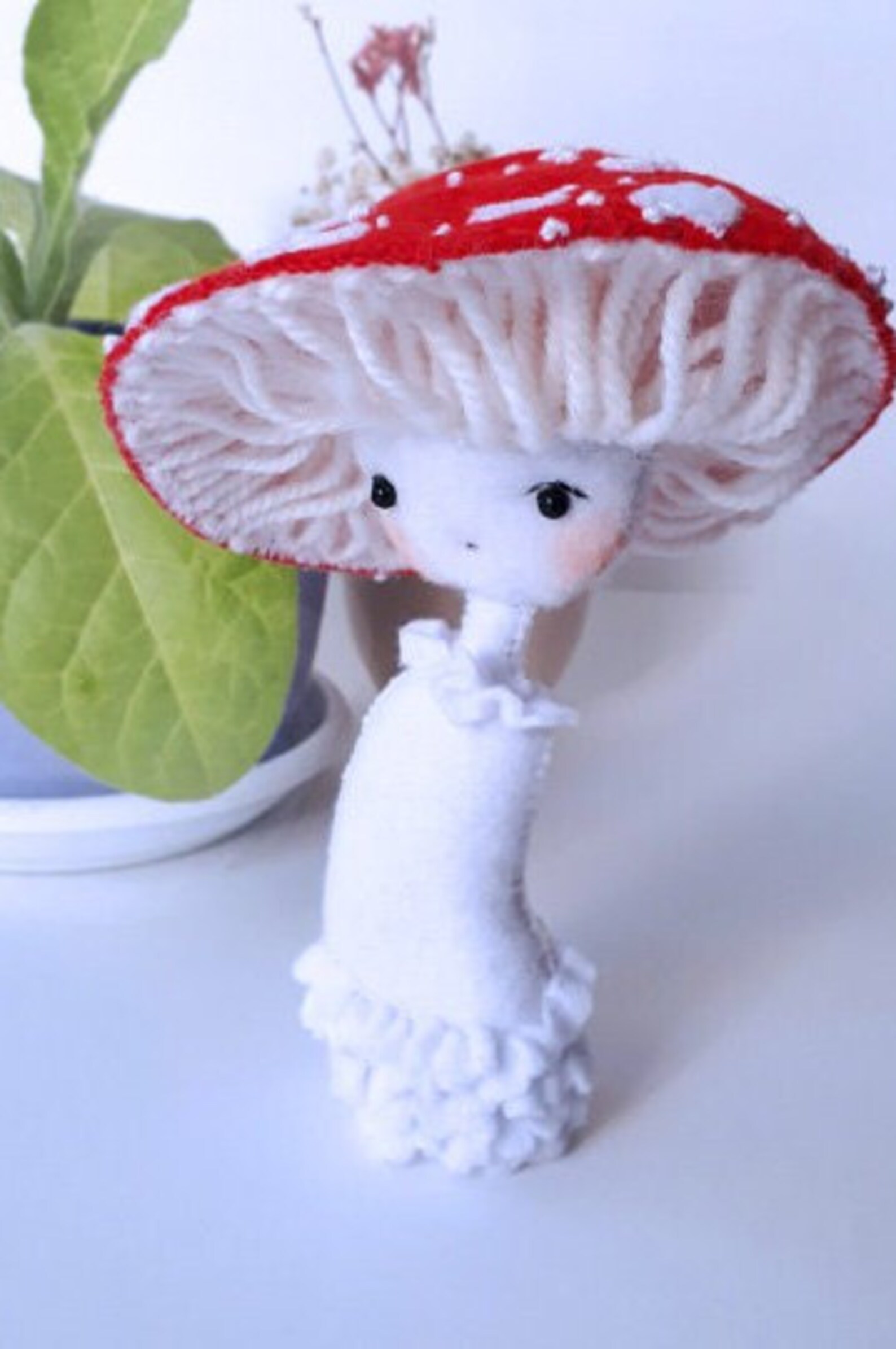 Felt Mushroom Doll Pattern: Hand-sewn Goblincore Decor (PDF Tutorial ...