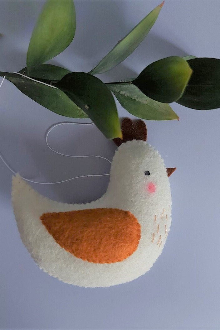 Felt Chicken Sewing Pattern DIY Tutorial - Etsy