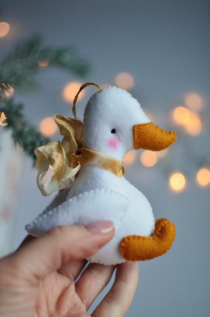 Goose Ornament Sewing Pattern | DIY Felt Plushie, Christmas Decor (PDF ...