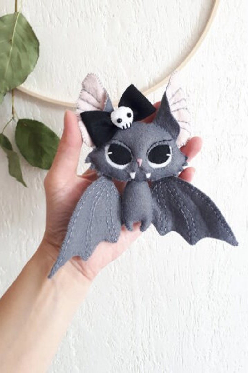 Bat Plush Hand Sewing Pattern for Decorations and Cottagecore Room ...