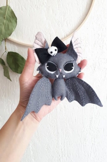 Bat Plush Hand Sewing Pattern for Decorations and Cottagecore Room ...