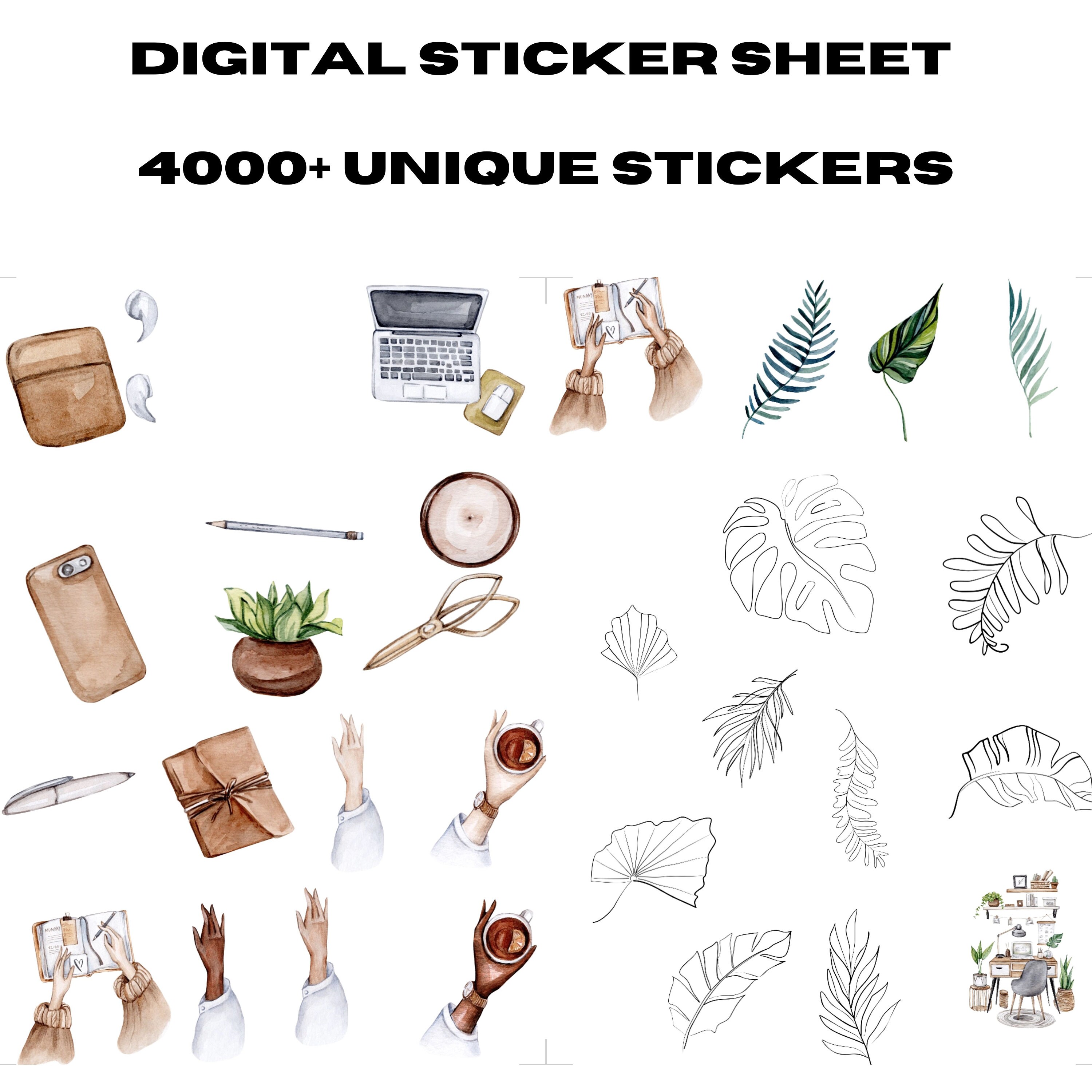 That Girl Stickers Digital Sticker Sheet Cute Design Modern Design ...