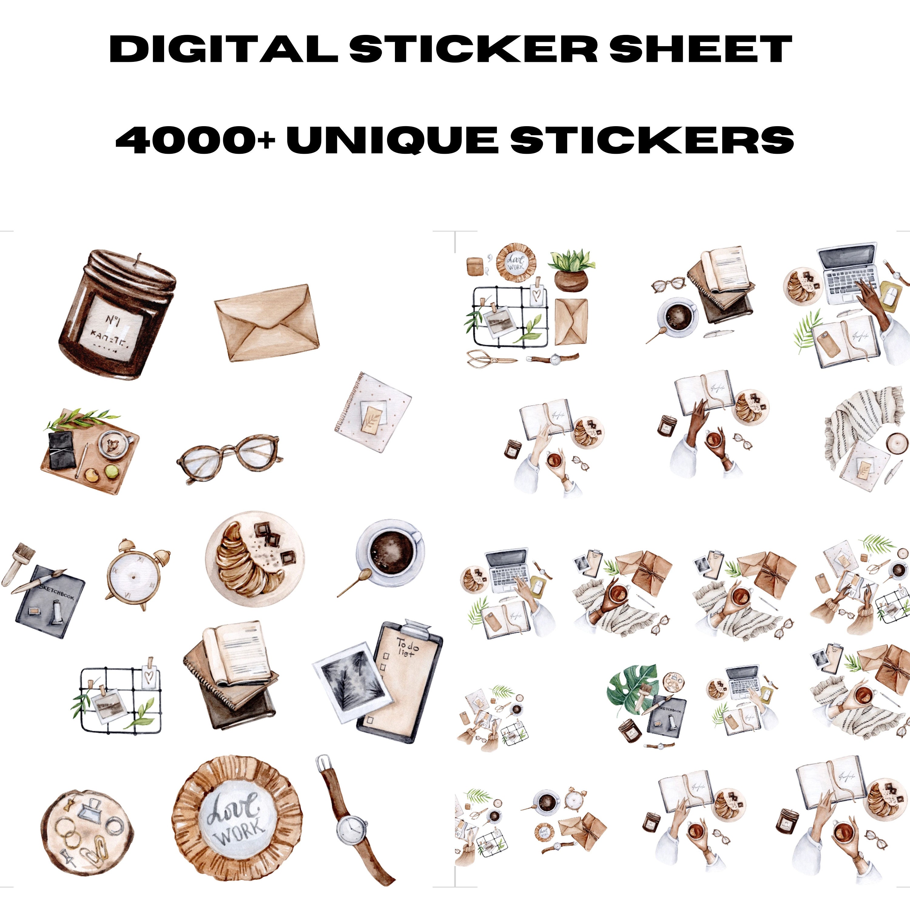 That Girl Stickers Digital Sticker Sheet Cute Design Modern Design ...