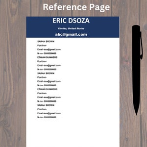 Modern Resume With Photo for Ms Word, Google Docs Resume With Cover Letter, Reference Page ...