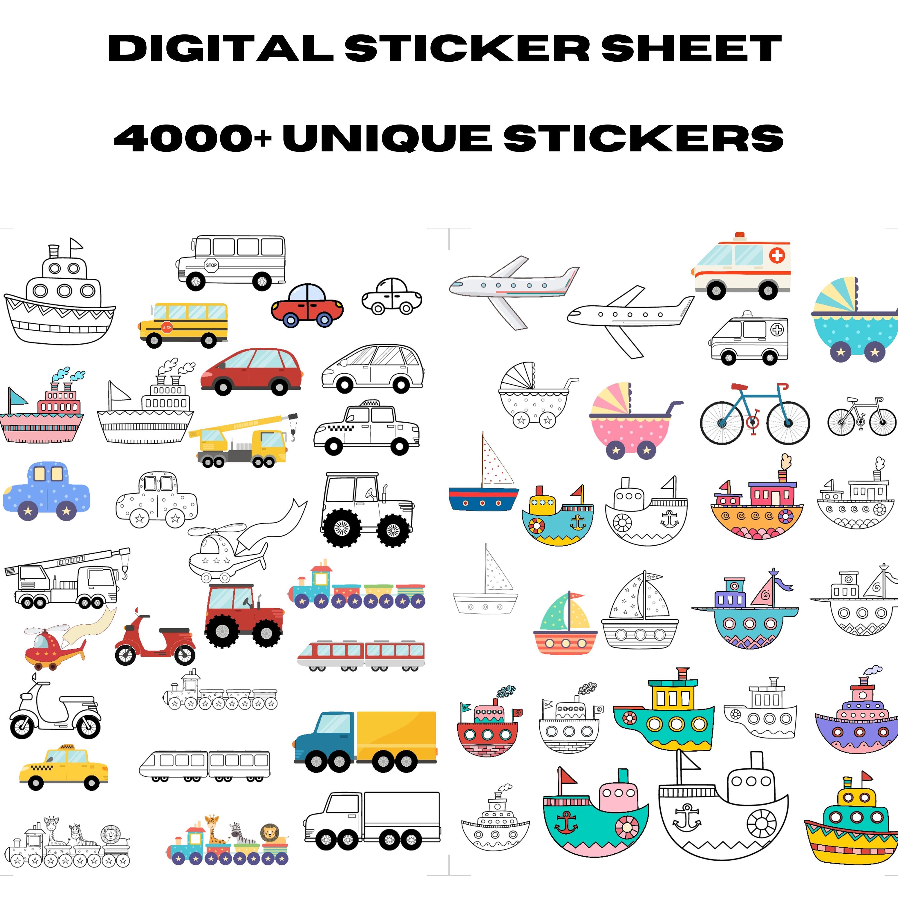 That Girl Stickers Digital Sticker Sheet Cute Design Modern Design ...