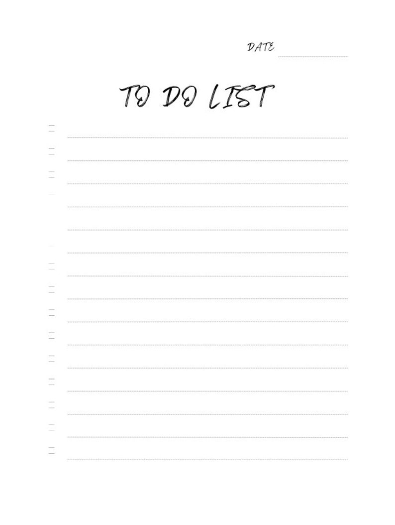 Minimalist to Do List Printable to Do List Printable - Etsy