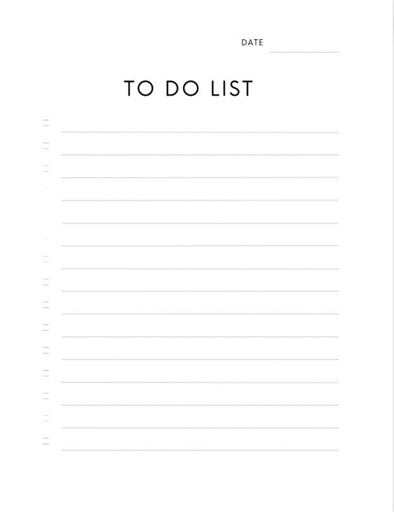 Minimalist to Do List Printable to Do List Printable - Etsy