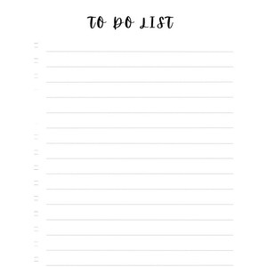 Minimalist to Do List Printable to Do List Printable - Etsy