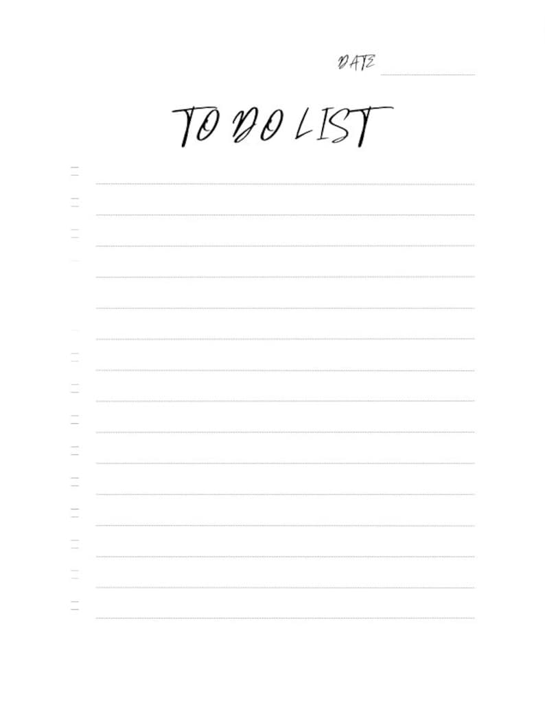 Minimalist to Do List Printable to Do List Printable - Etsy