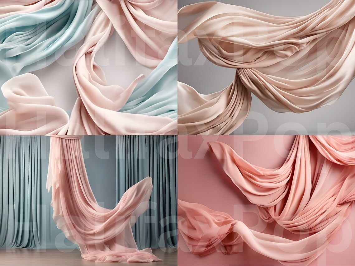 20 Flying Fabric Digital Backdrops Maternity Backdrop Overlays, Studio ...