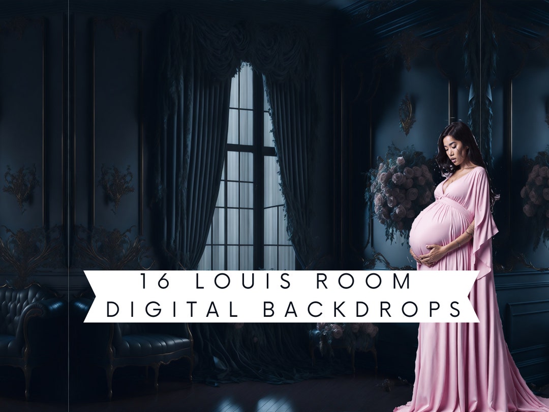 16 X Digital Backdrops, Louis Room Digital Backgrounds, Maternity ...
