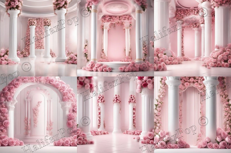 Studio Backdrop Overlay Photography Backdrop Pink Roses - Etsy