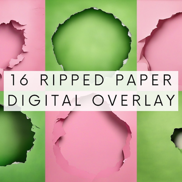 Ripped Paper Overlay - Etsy