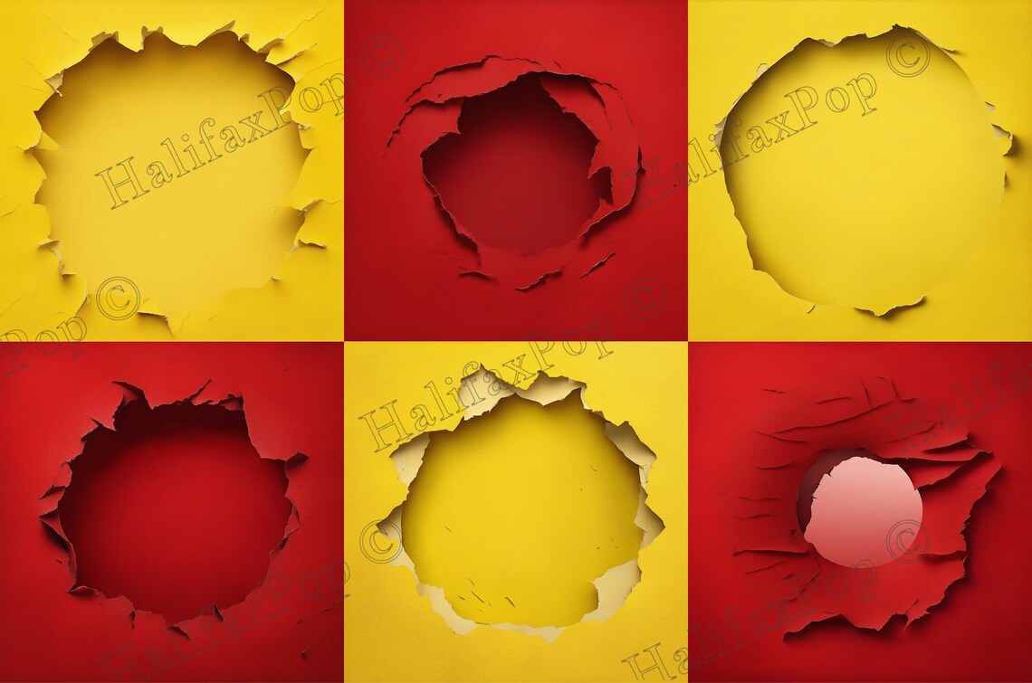 16 Colorful Ripped Paper Backdrops, Ripped Paper Overlay, Maternity ...