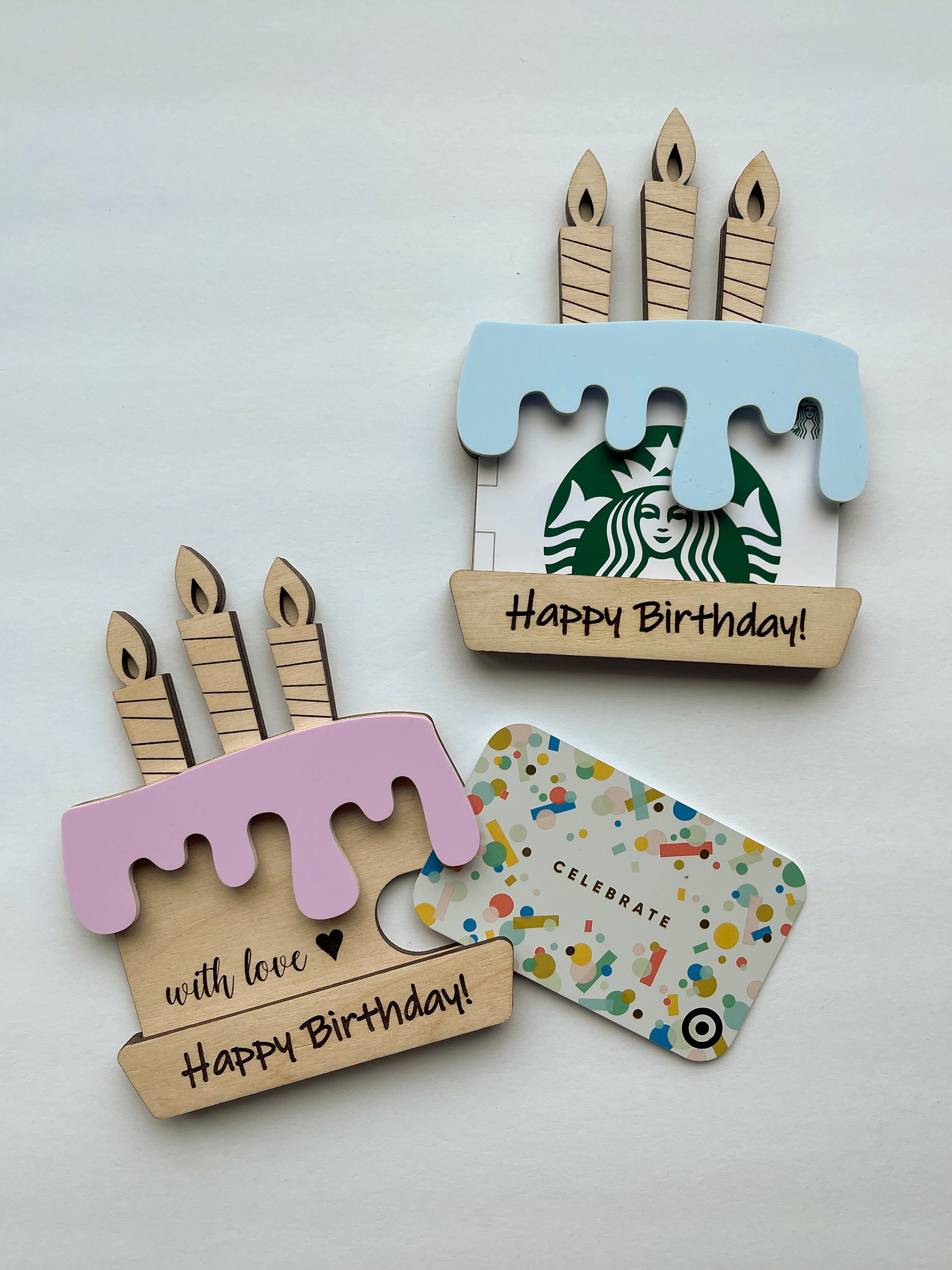 Happy Birthday Gift Card Holder – Birthday Cake Design - Etsy