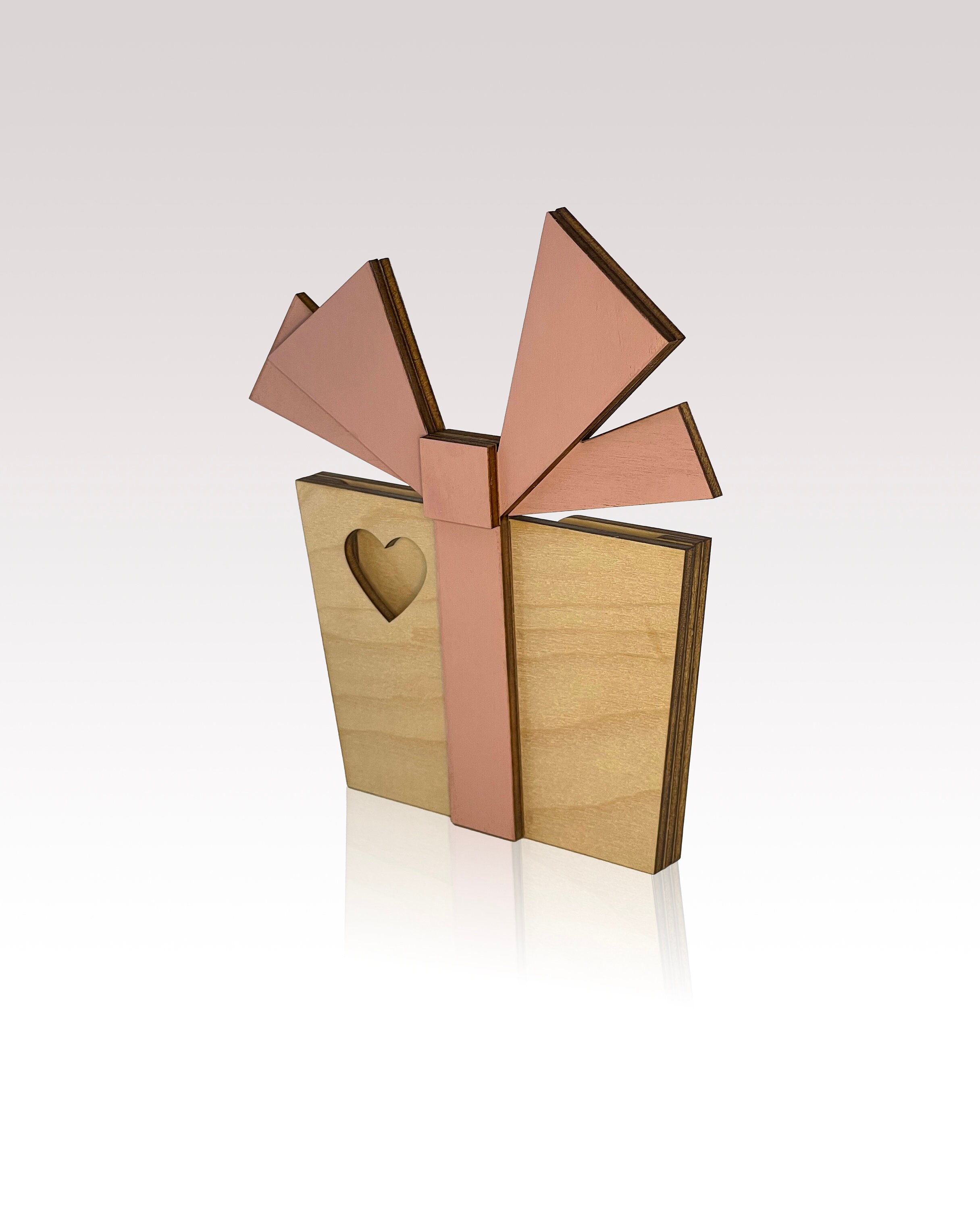 Pastel Ribbon Wooden Gift Card Holder - Etsy