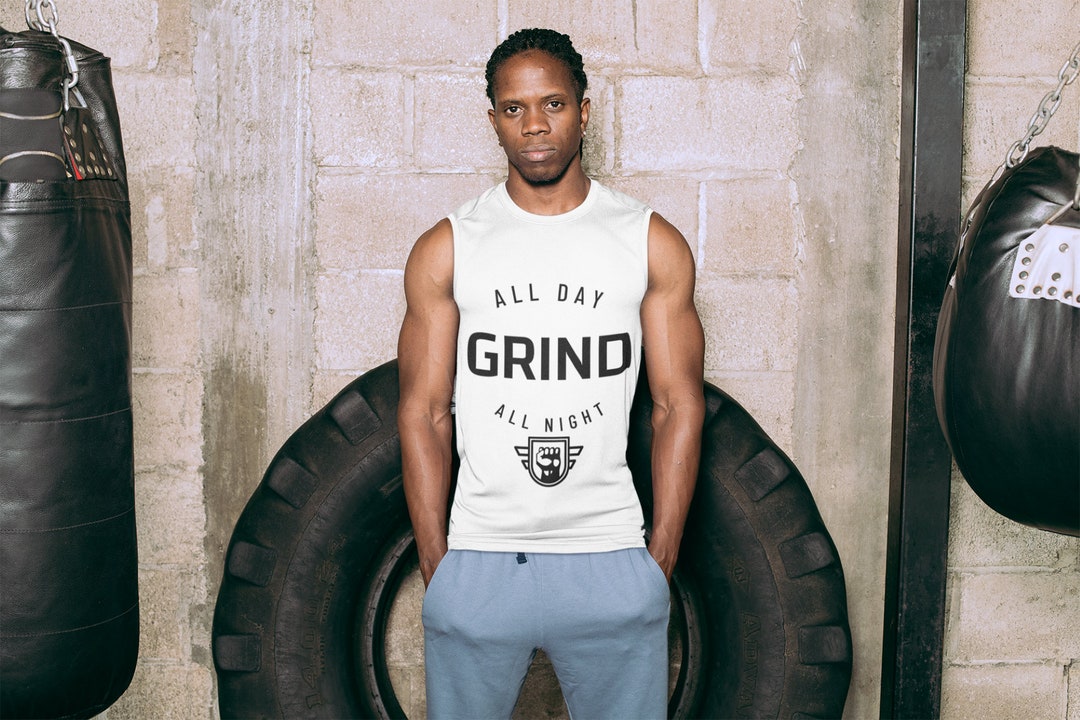 Grind All Day All Night Tank, Tank Top With Saying, Tank Top, Grind ...