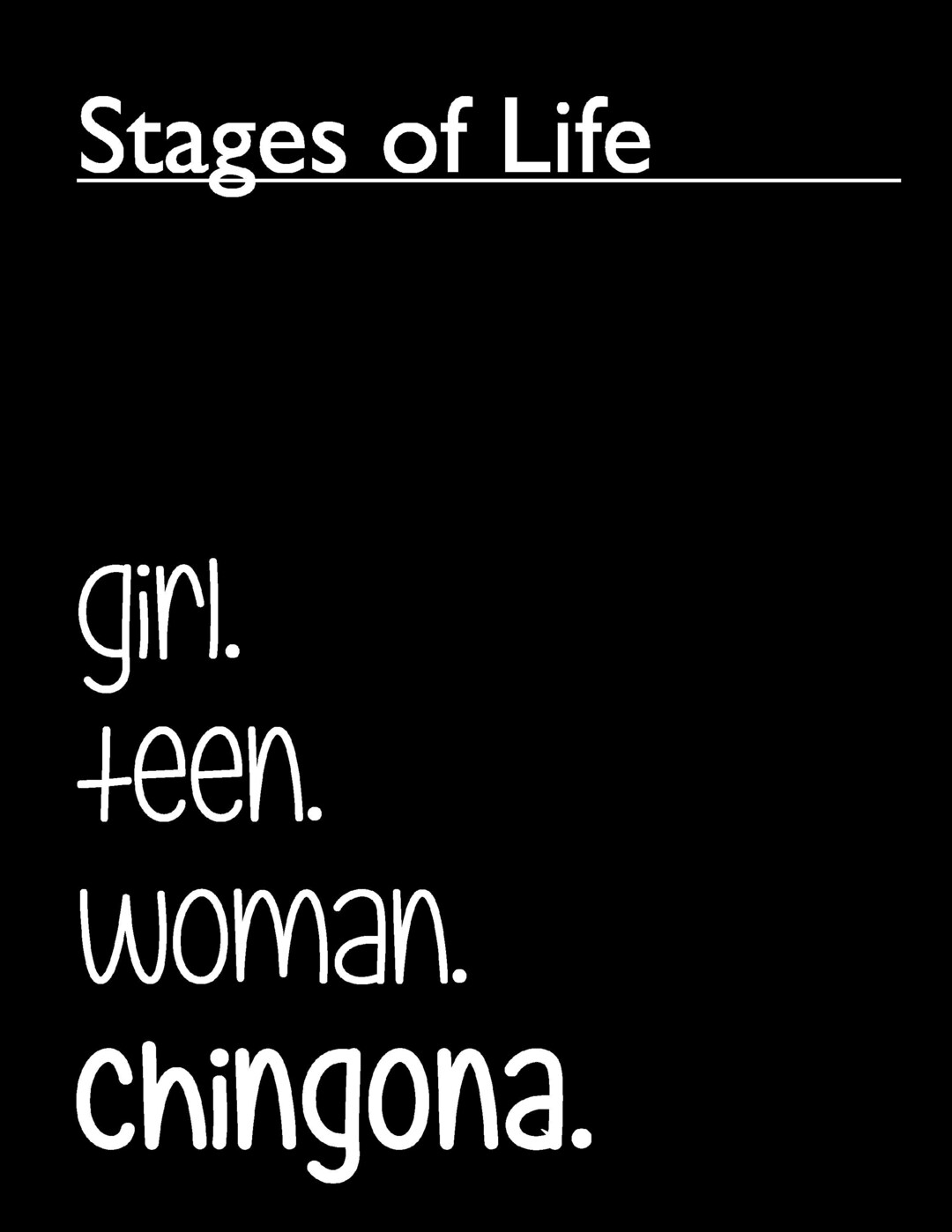 Stages of Life Chingona - Etsy