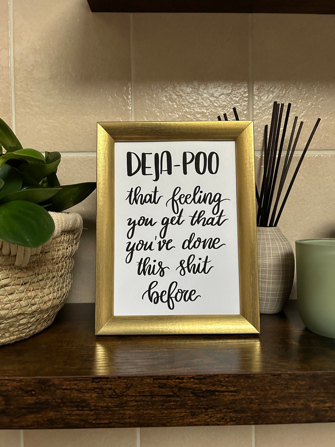Digital Design, Bathroom Poster deja Poo to Print - Etsy