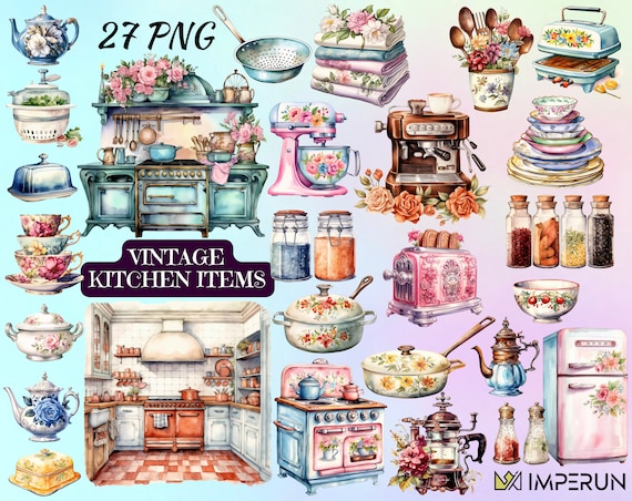 Vintage Clip Art Kitchen