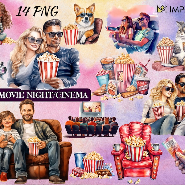Cinema Clipart - Etsy