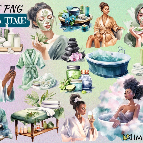 Pink Spa Clipart - Etsy