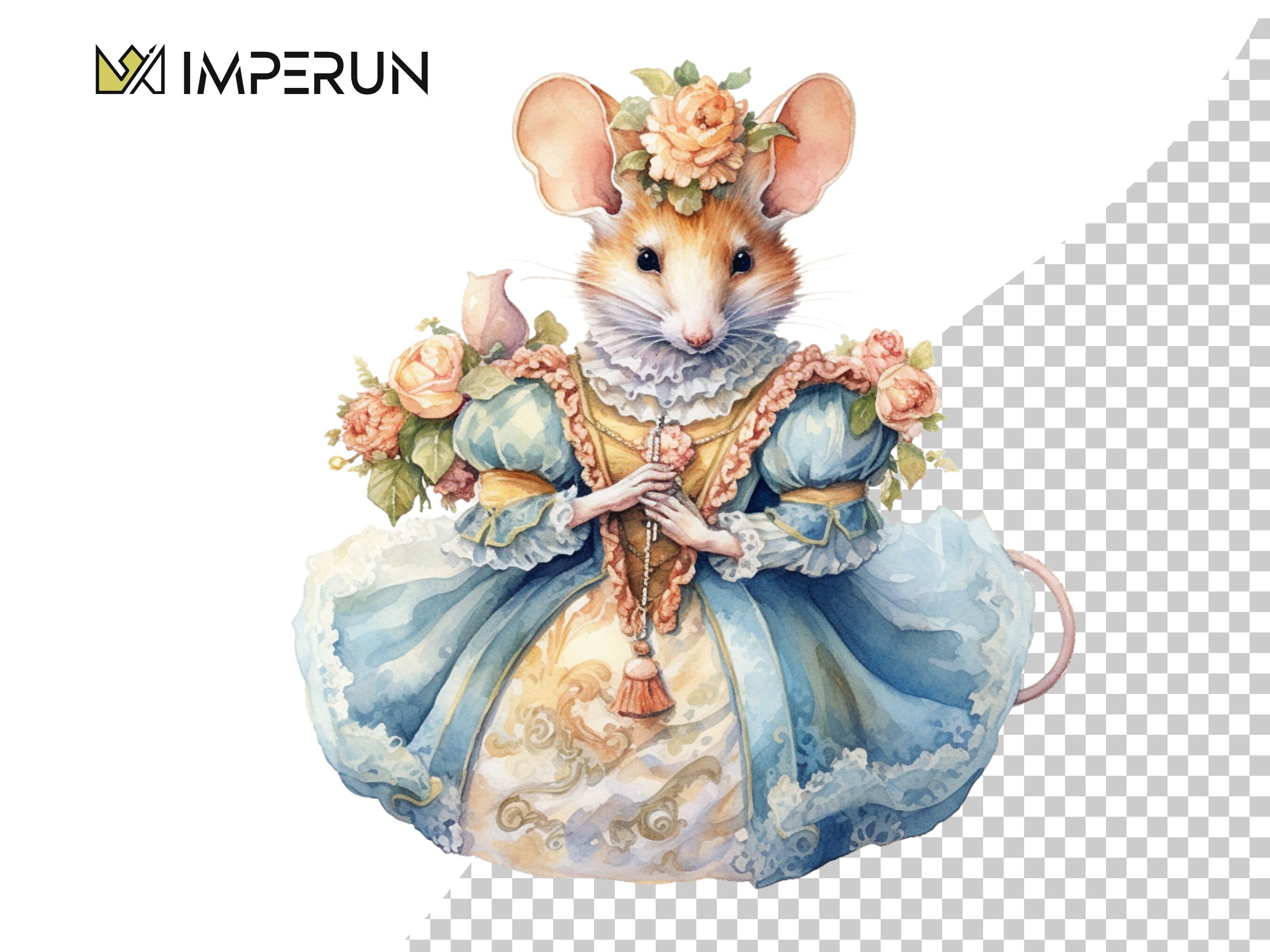 Mouse PNG Clipart, Victorian Mouse Watercolor Clipart Set 10 PNG ...