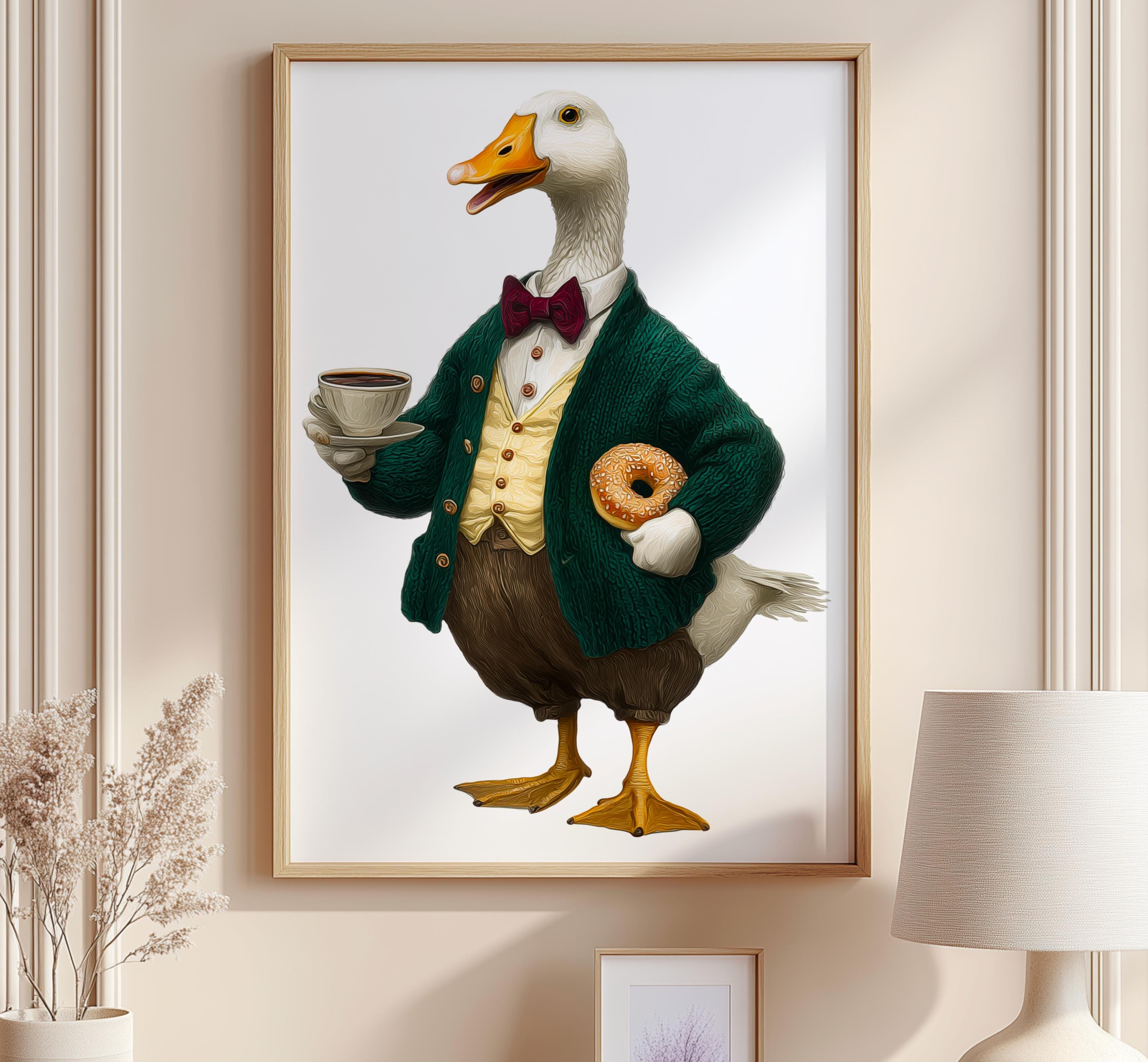 Vintage Dandy Ducks Clipart – 14 PNG Anthropomorphic Illustrations ...