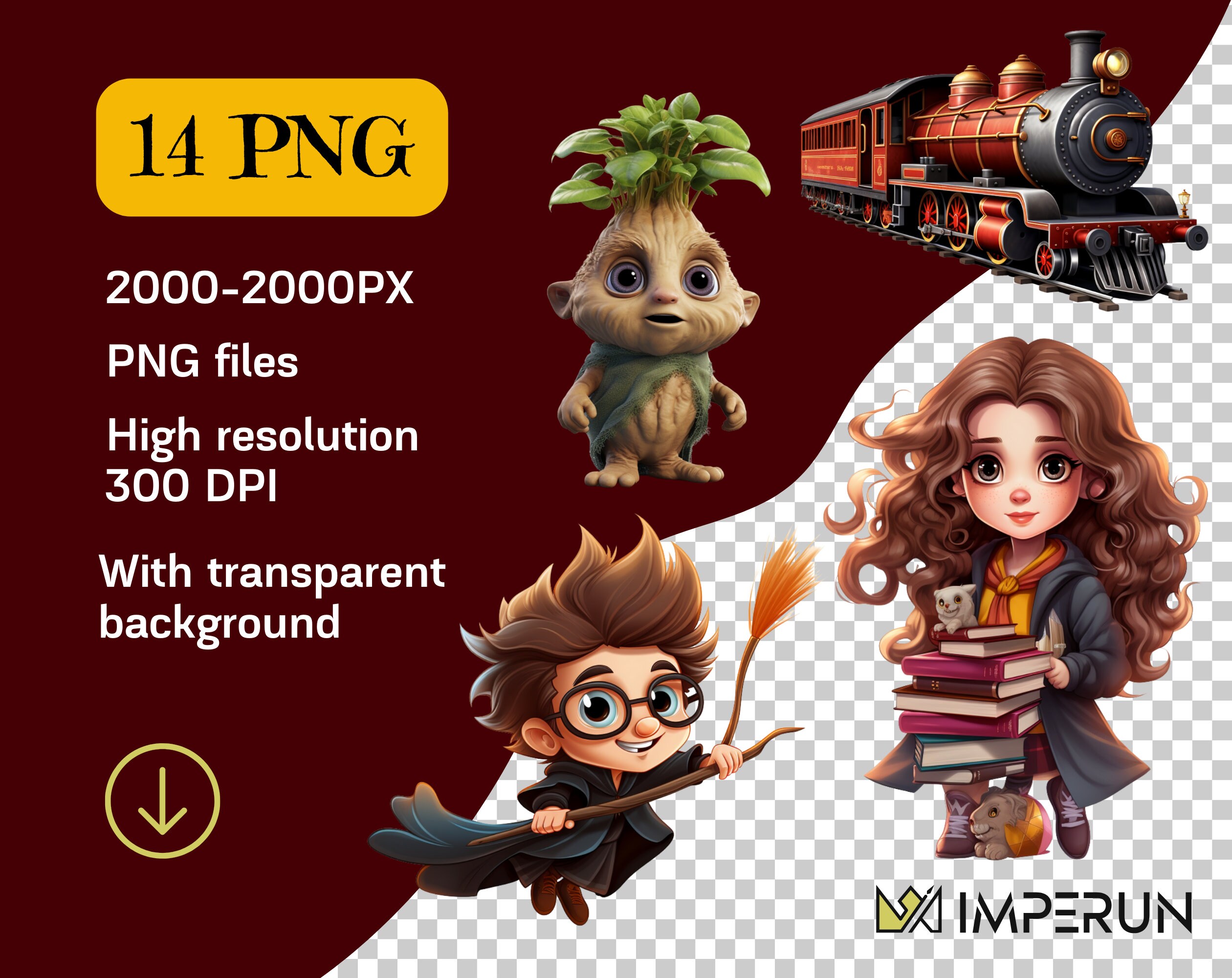 Inspired Wizard School, School of Magic, Cartoon, Clipart Bundle, Png ...