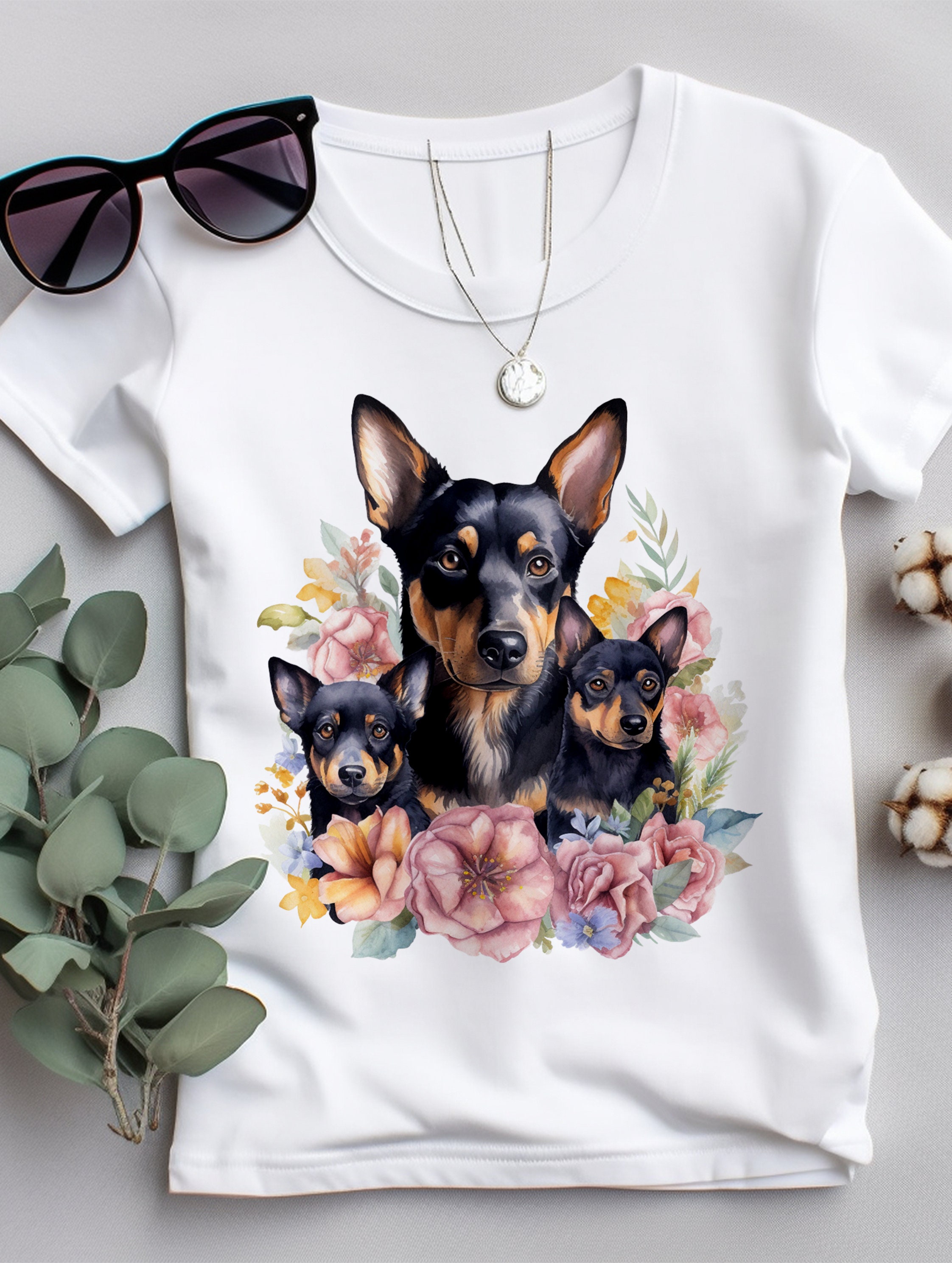 Dog Mom and Puppies, Watercolor Clipart, Beautiful Canine Mothers ...
