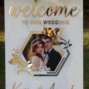 White Acrylic Wedding Sign Board Welcome Sign Board-acrylic Welcome ...