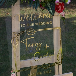 Clear Acrylic Wedding Sign Board- Welcome Sign Board, Acrylic Wedding ...