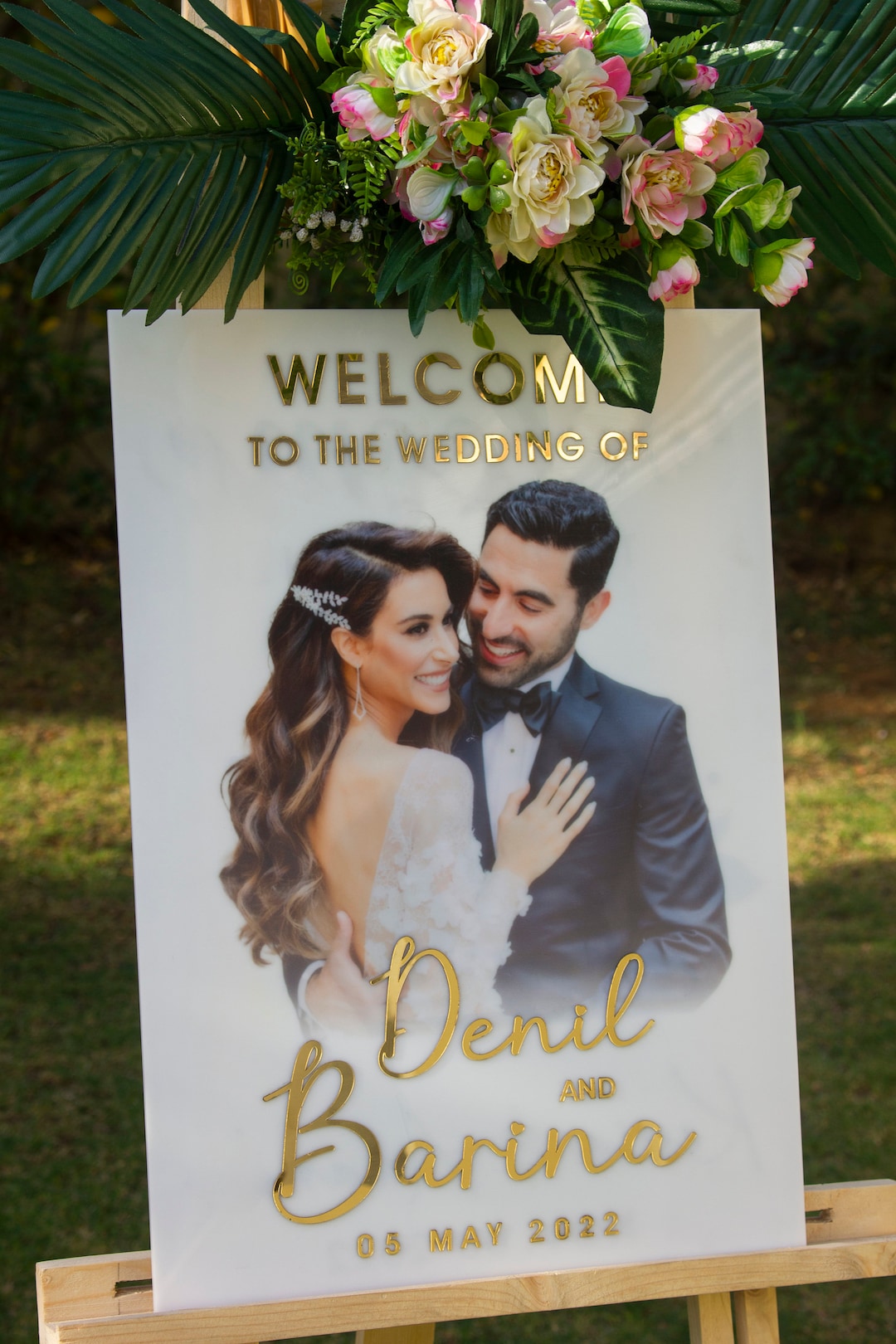 Acrylic Photo Wedding Sign Board Welcome Sign Board-acrylic Welcome ...
