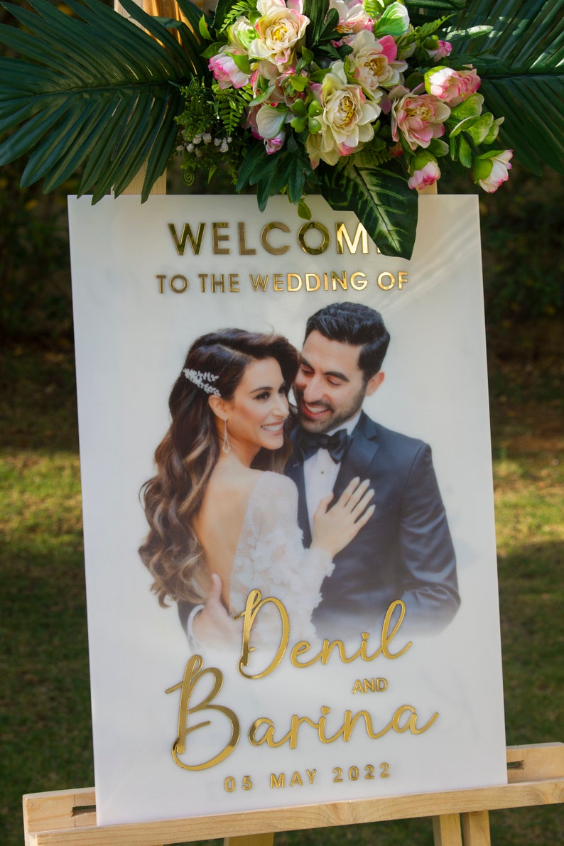 Acrylic Photo Wedding Sign Board Welcome Sign Board-acrylic - Etsy